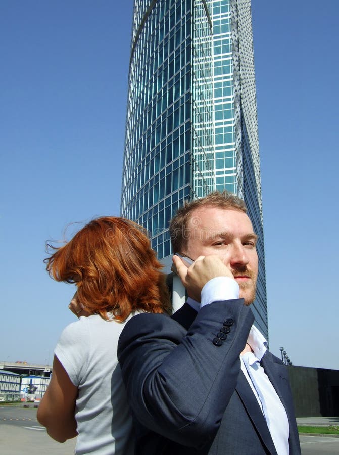 Man_at_office_building stock photo. Image of communication - 2518206