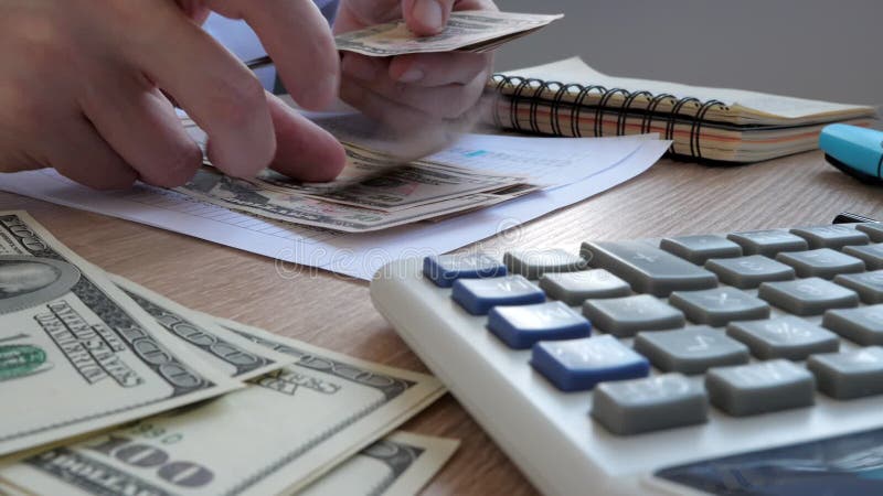 The Guy Counting Money at the Table. Stock Video - Video of shopping ...