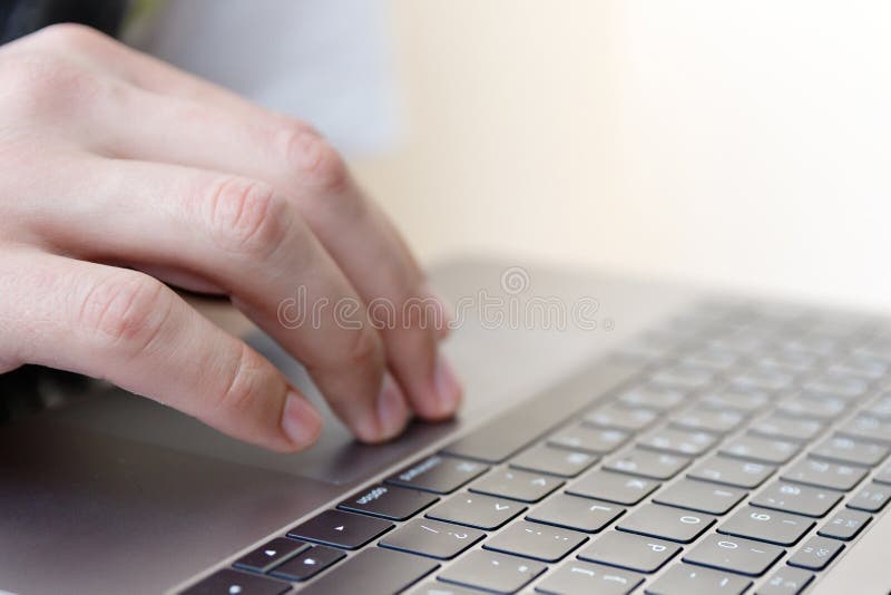 Man Office Worker is Typing Keyboard, Business Technology and Ed Stock ...