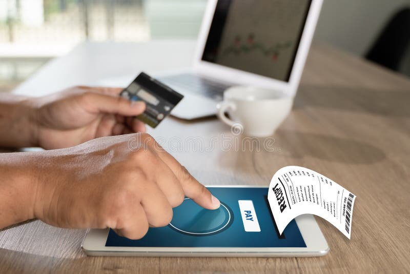 Man Online Payment with Mobile Phone Pay with Card Design Concept Stock ...