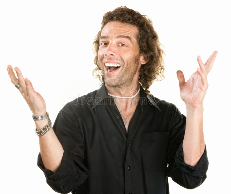 Man with Open Hands stock photo. Image of handsome, positive - 25630362