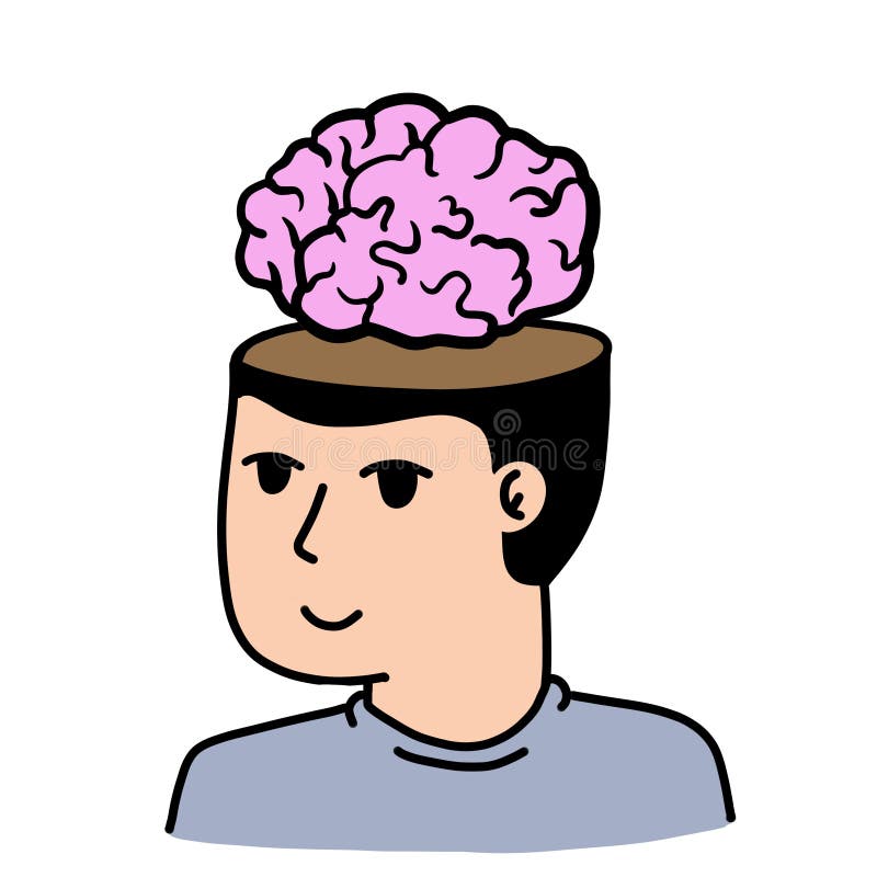 Man with Open Mind. Concept of Knowledge Stock Vector - Illustration of ...