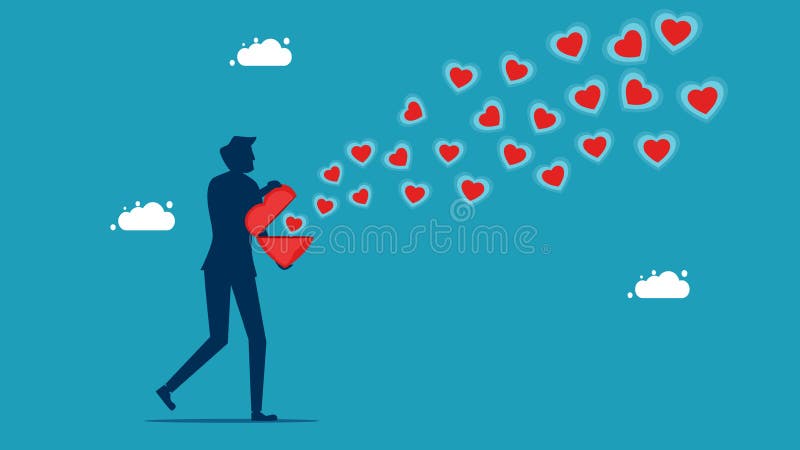 Man Open Red Heart. the Concept of Love and Trust. Spread the Love ...