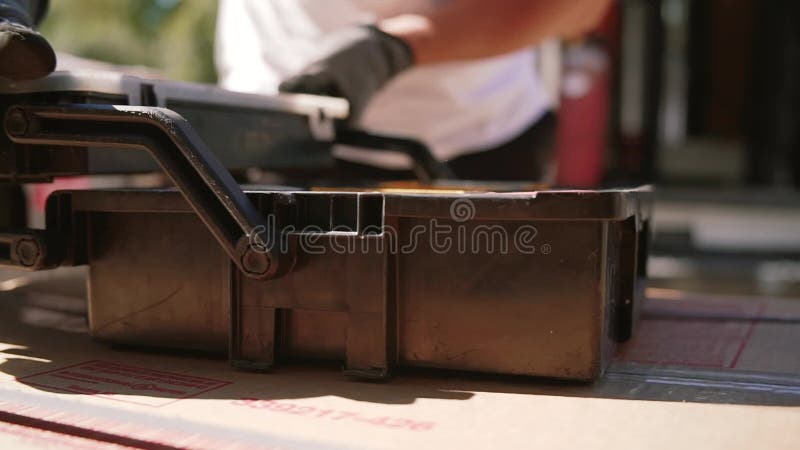 Man Open the Toolbox with the Tool. Close Up Stock Video - Video of ...