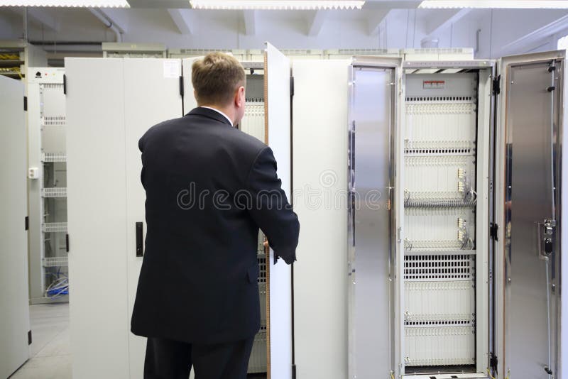 Man is Opening Storage at Mobile Cellular Stock Image - Image of ...