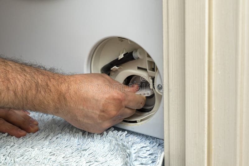 The Filter of the Washing Machine is Clogged Stock Photo - Image of ...