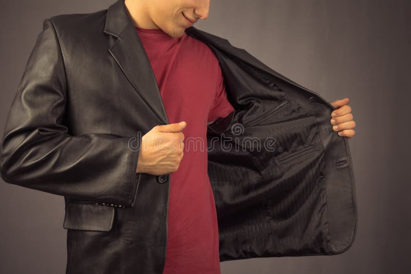 Woman Pointing at Man in Open Coat Stock Photo - Image of people ...