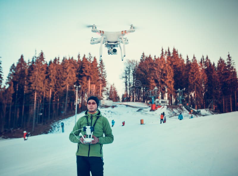 Man operating a drone stock photo. Image of aerial, monitor - 82769048