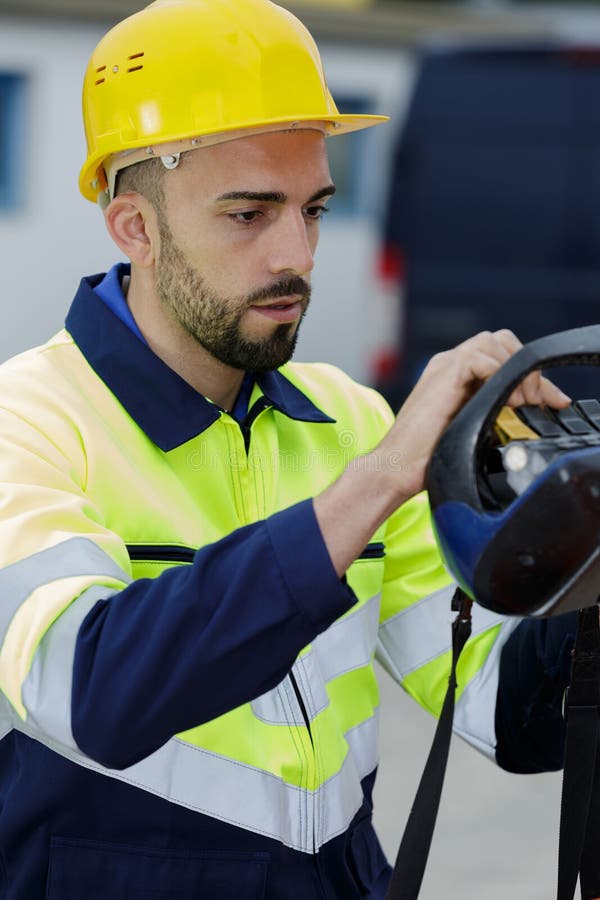 Man Operating Controls in Cockpit Stock Photo - Image of controls ...