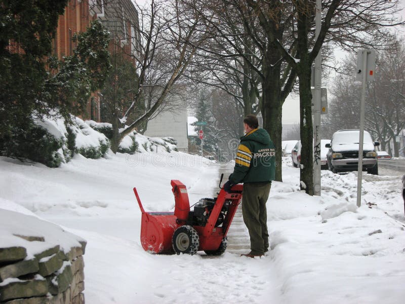 Snow blower stock photo. Image of cold, december, blower - 4591258