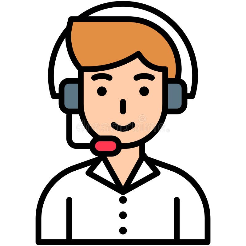 Operator with Remote Controller Vector Line Icon, Linear Concept ...