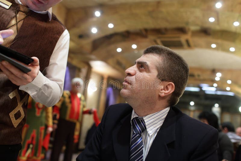 Man ordering food stock image. Image of people, cafe - 30444369