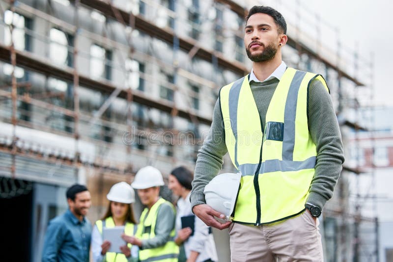 Man, Outdoor and Construction As Employee for Building Project ...