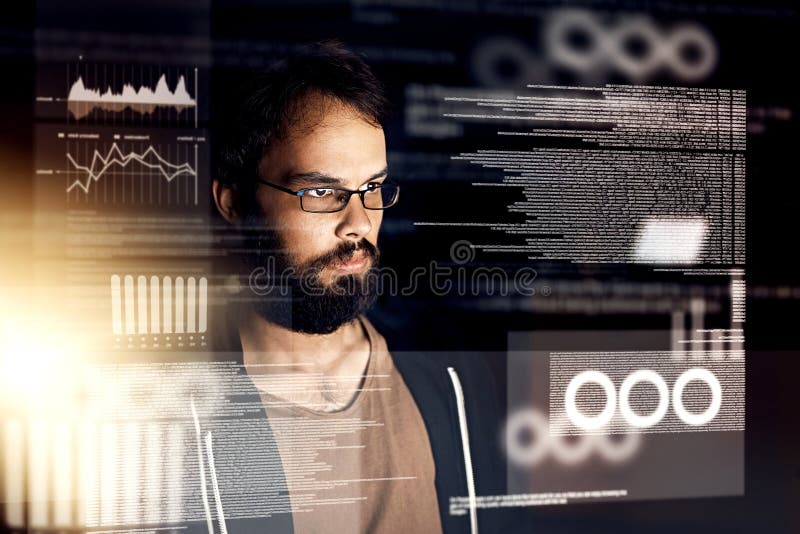 Man Overlay And Cyber Security With Coding Data And Analysis For Programming And Software