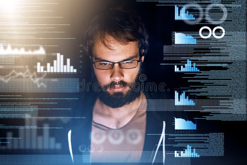Man Overlay And Programming With Coding Data And Analysis For Cyber Security And Software