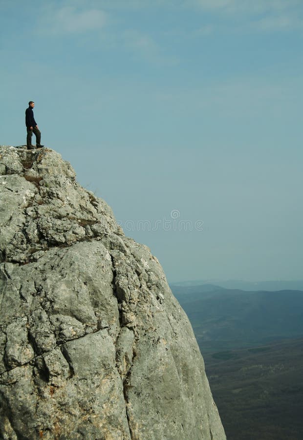 Man overview landscape stock photo. Image of backpacker - 2247662
