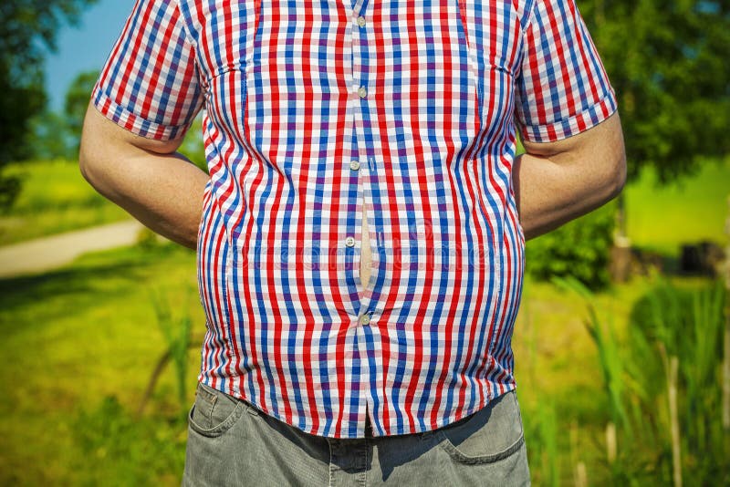 Man with Overweight at Outdoor in Summer Stock Image - Image of fitness ...