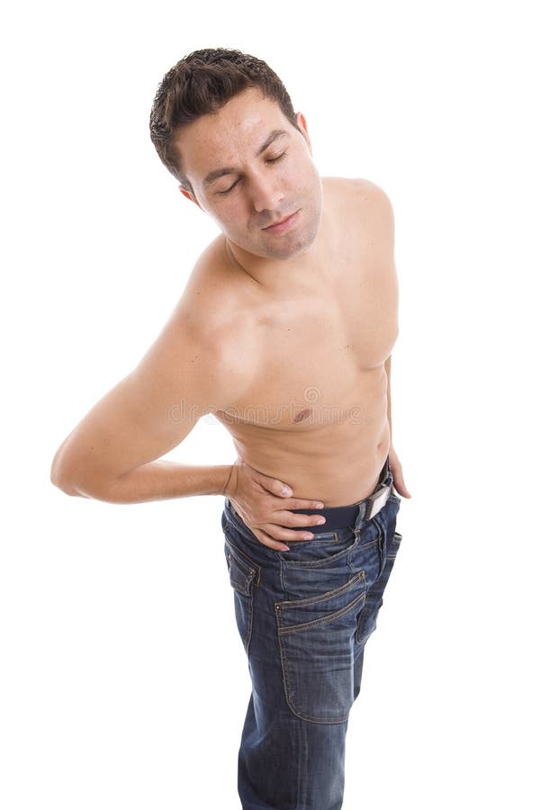 Man with pain in his back stock photo. Image of emergency - 11610070