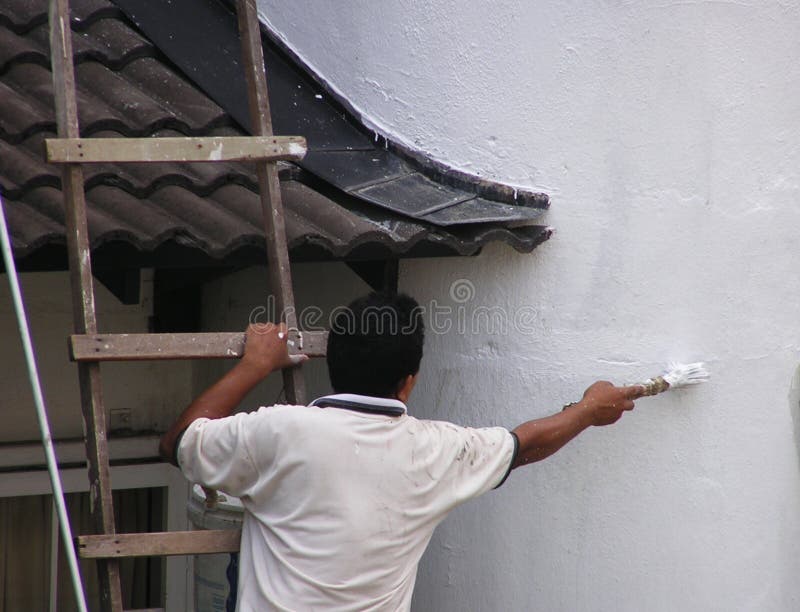 Man painting #2 stock photo. Image of labourer, working - 10380
