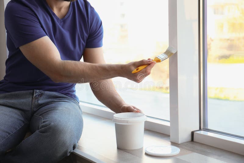 252 Man Painting Window Frame Stock Photos - Free & Royalty-Free Stock ...