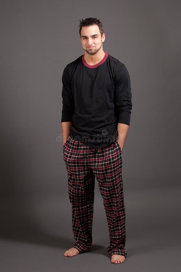 Man in Pajamas stock image. Image of adult, shot, wear - 18211257