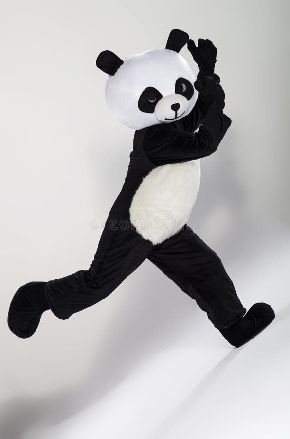 Man in panda costume stock photo. Image of portrait, animal - 37522708