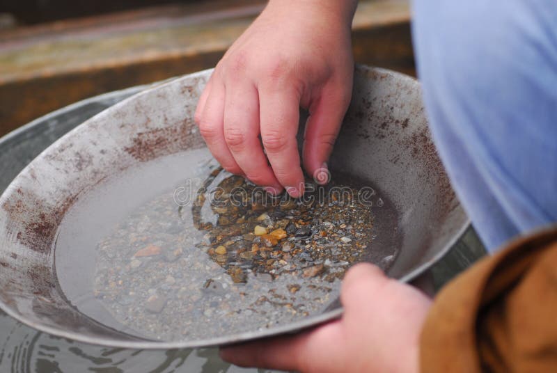 Man panning for gold stock image. Image of rich, caucasian - 7596453