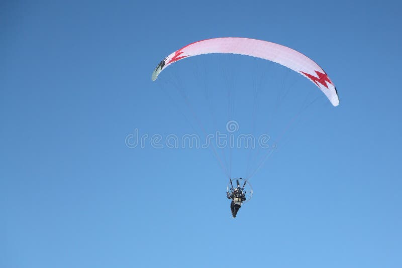 Parachute motor glider stock photo. Image of pilot, motorized - 13970192