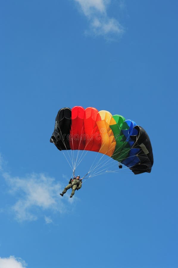 Parachutist stock photo. Image of orheiul, cloud, parachuting - 45065218