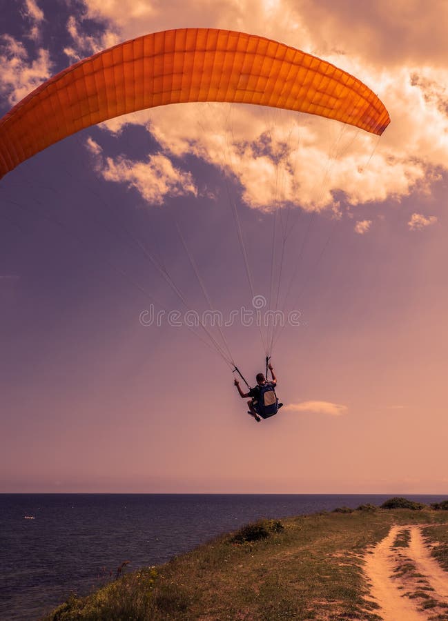 A man paragliding stock photo. Image of people, hang - 117266122