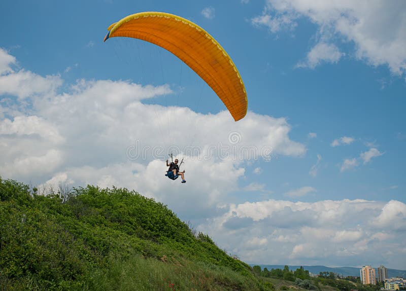 A man paragliding stock photo. Image of people, hang - 117266122