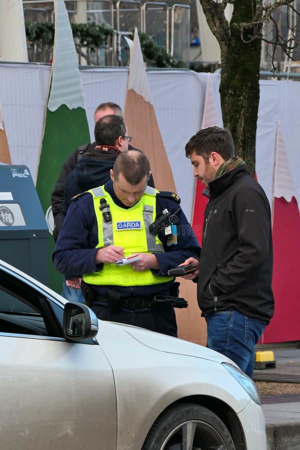 Irish Police Officer Writing a Fine Editorial Photography - Image of ...