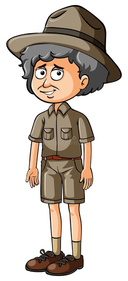 Man in parkranger uniform stock vector. Illustration of cartoon - 99083994