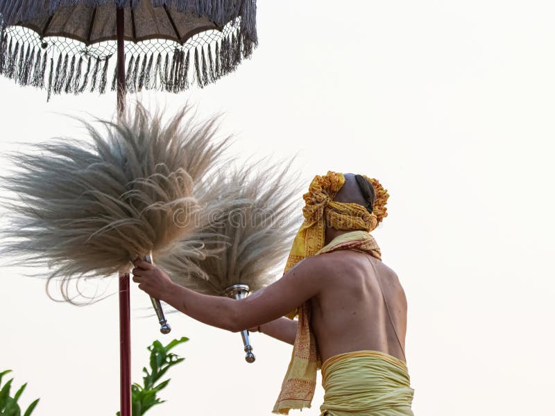 The Man is a Participant in an Indian Religious Program Stock Photo ...