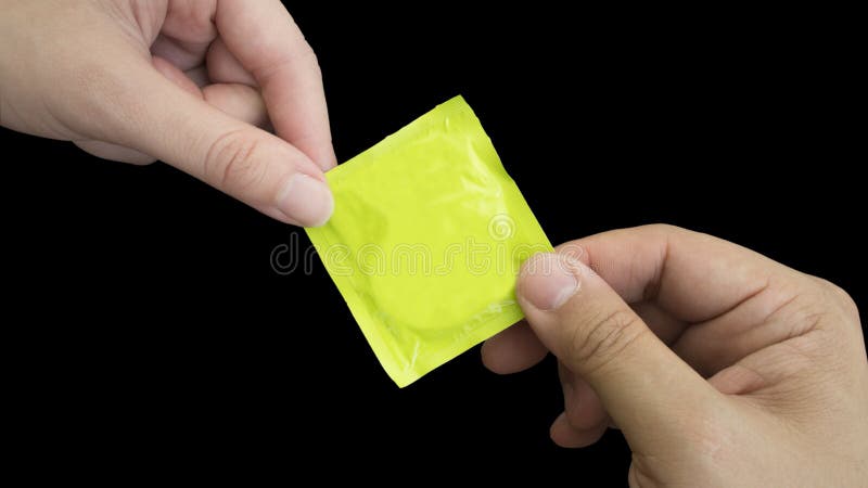 Man Pass Condom Woman Background Concept Stock Image - Image of control ...