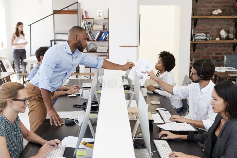 Passing document over stock image. Image of business - 34592217