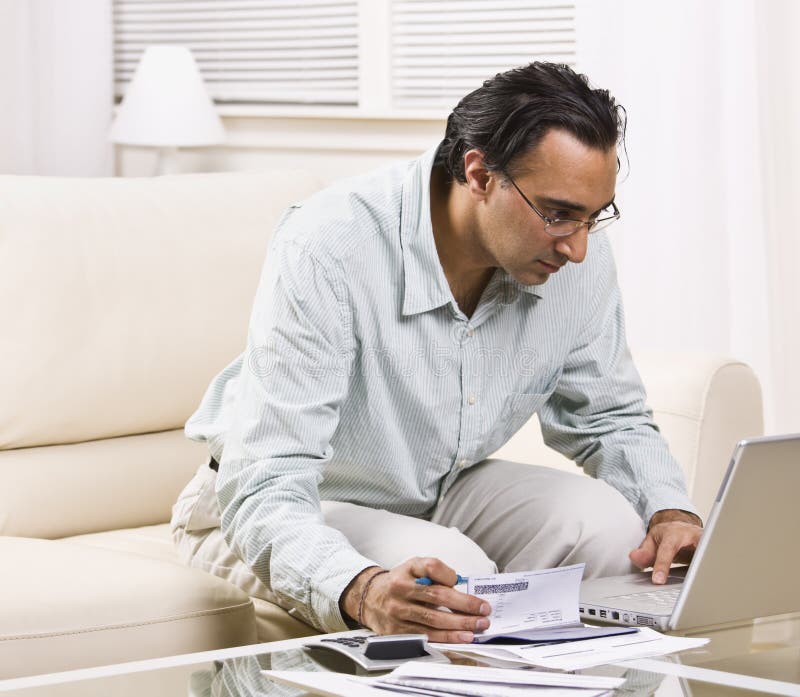 Man Paying Bills stock image. Image of credit, business - 30294101