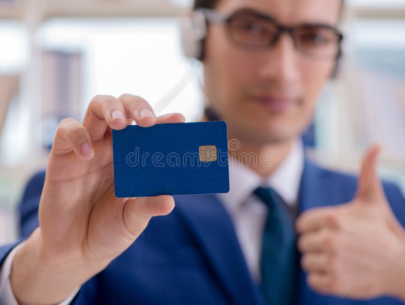 Man Paying with Credit Card Online Stock Image - Image of businessman ...