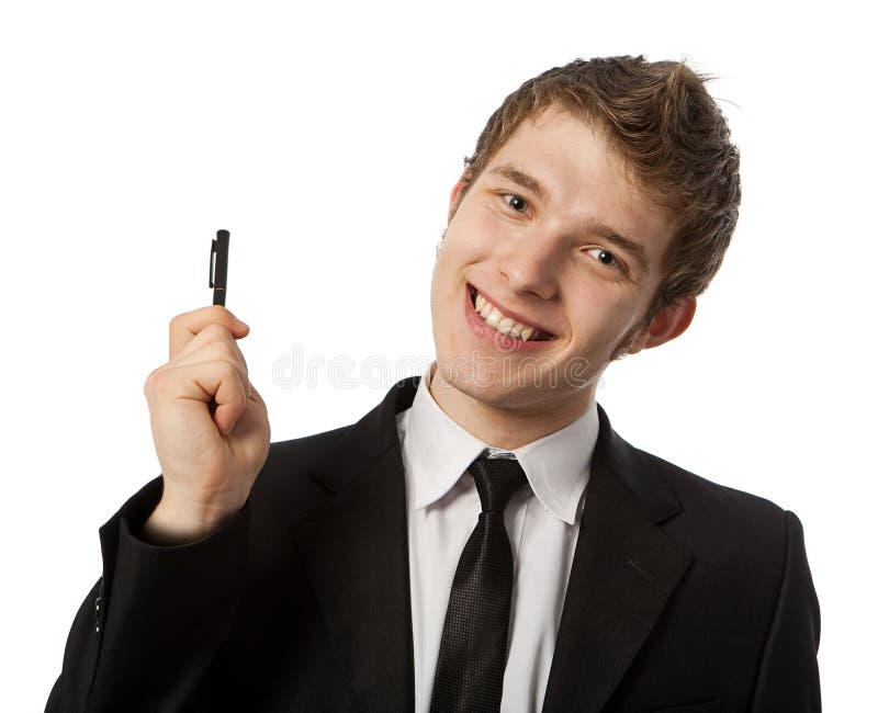 Man with a pen stock image. Image of representative, human - 13266777