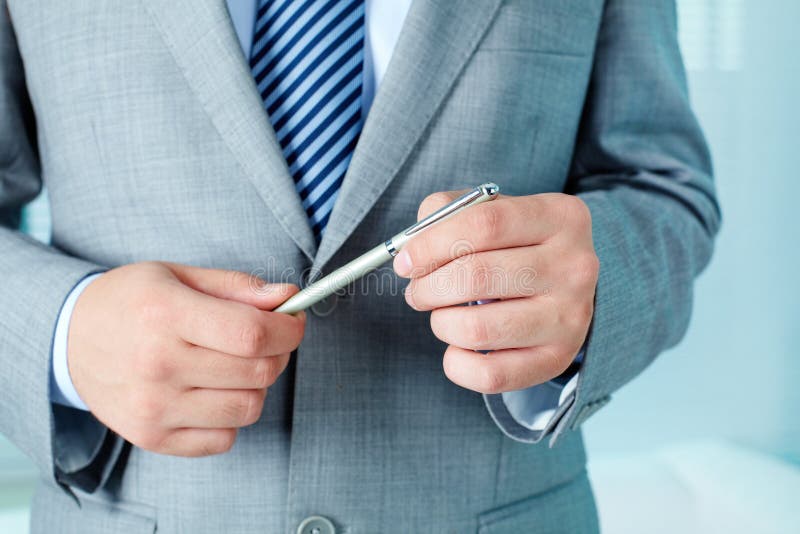 Man with pen stock photo. Image of ambitious, personnel - 29514186