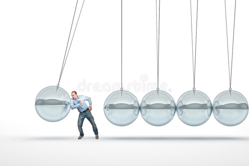 Man and pendulum stock illustration. Illustration of businessman - 54339766