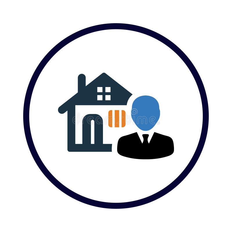 Man, People, Home, House, Home Sale Agent Icon Stock Vector ...
