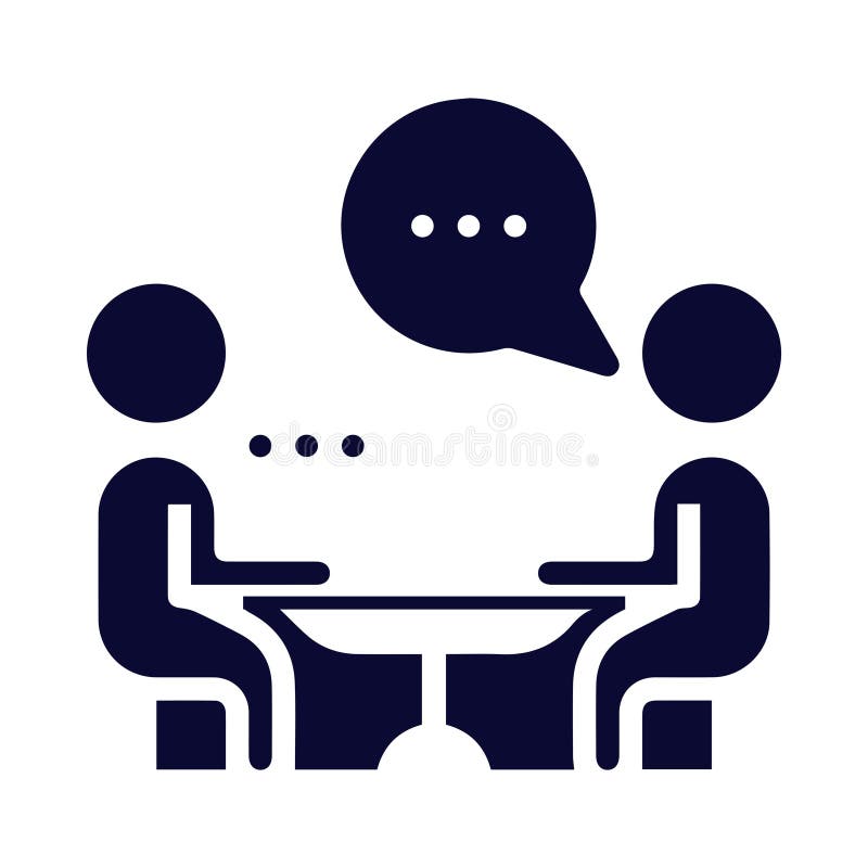 Man, People, Meeting, Table, Talking, Business Meeting Icon Stock ...