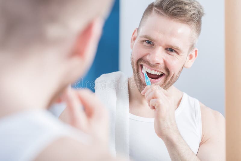 Man and perfect teeth stock photo. Image of grin, muscular - 56807816
