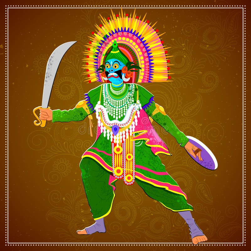 Chhau Dance Stock Illustrations – 7 Chhau Dance Stock Illustrations ...