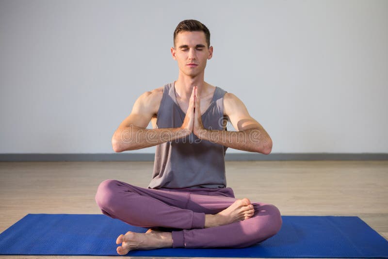 Man performing yoga stock image. Image of physical, peaceful - 78652709