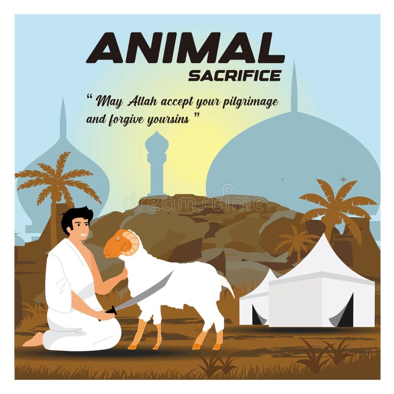 Traditional Muslim Ritual of Slaughtering Sacrificial Animals during ...