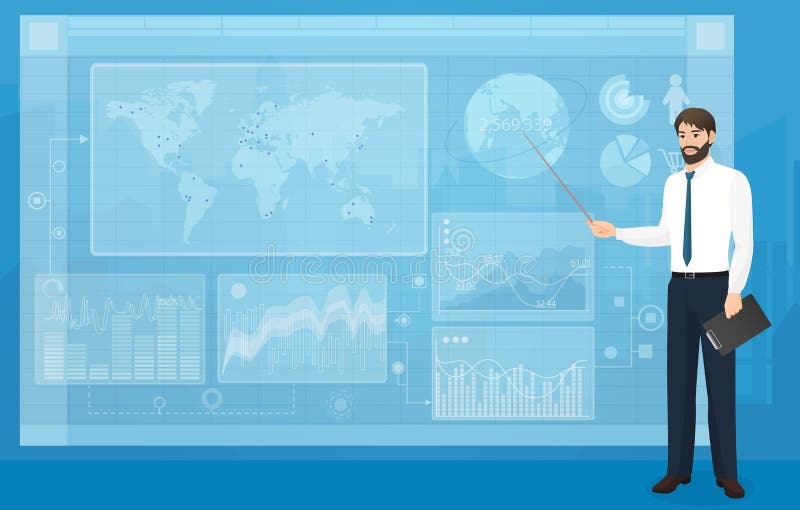 Interface Graph Web Set Vector. Dot Bar Illustration. Pie Charts ...