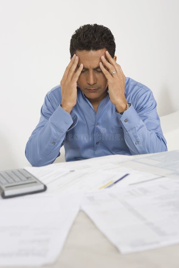 Man Calculating Finances stock photo. Image of executive - 29661030