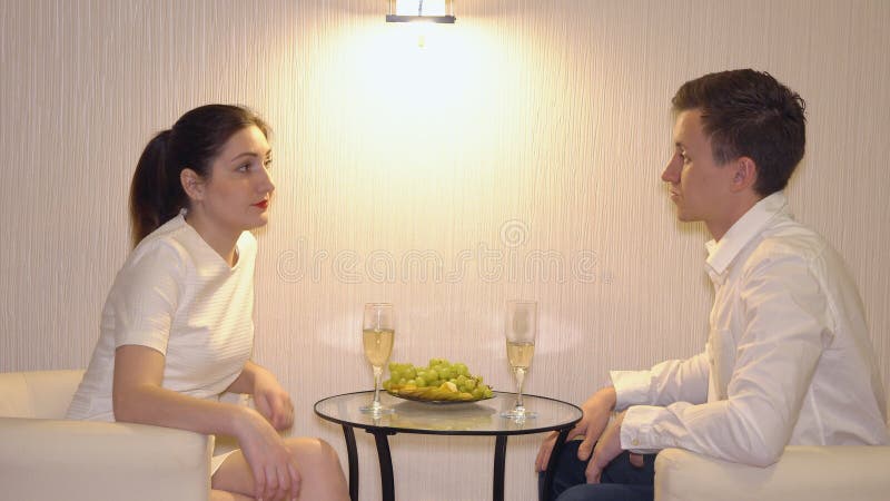 Man Pestering a Woman on a First Date Stock Video - Video of holiday ...